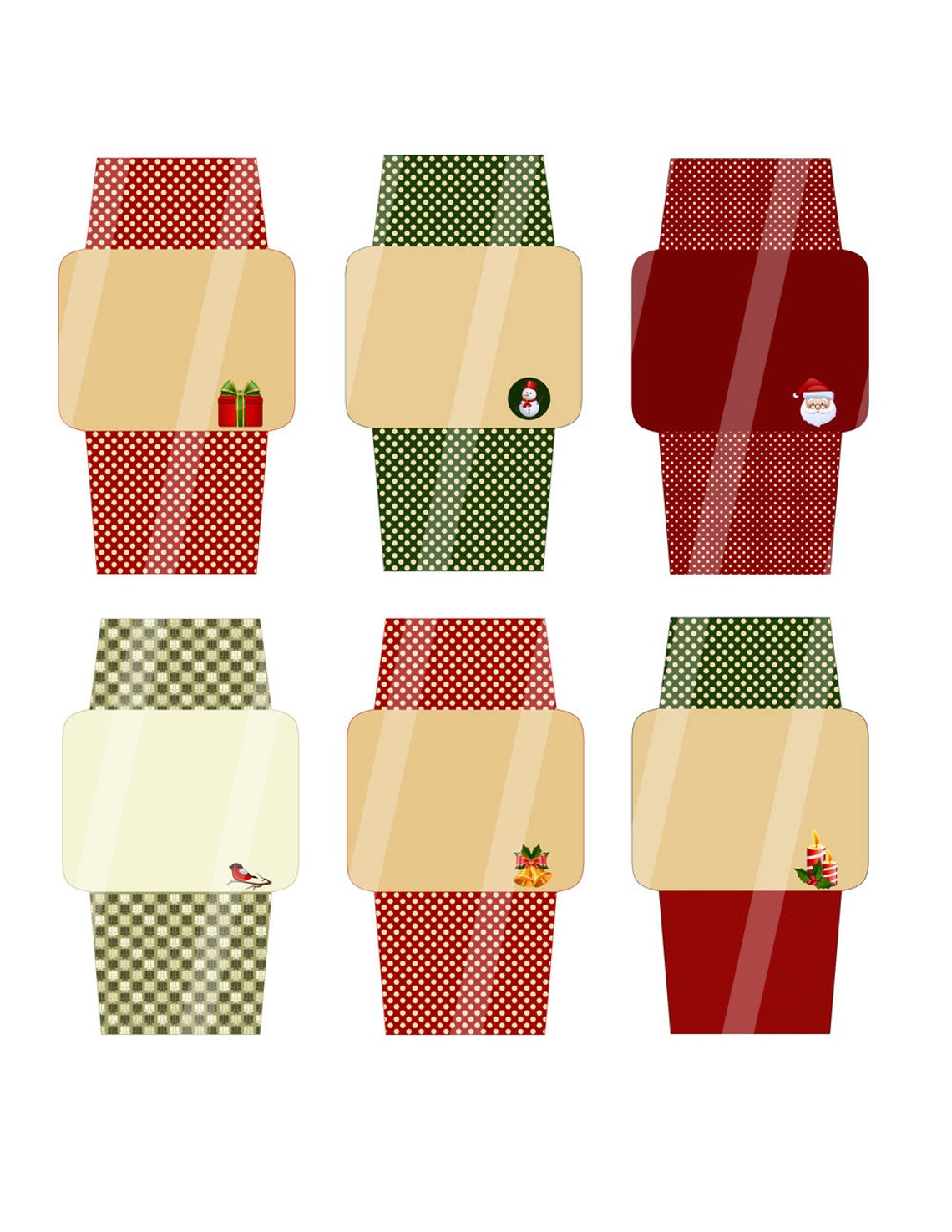 Digital Christmas Gift Tags With Envelopes - Etsy