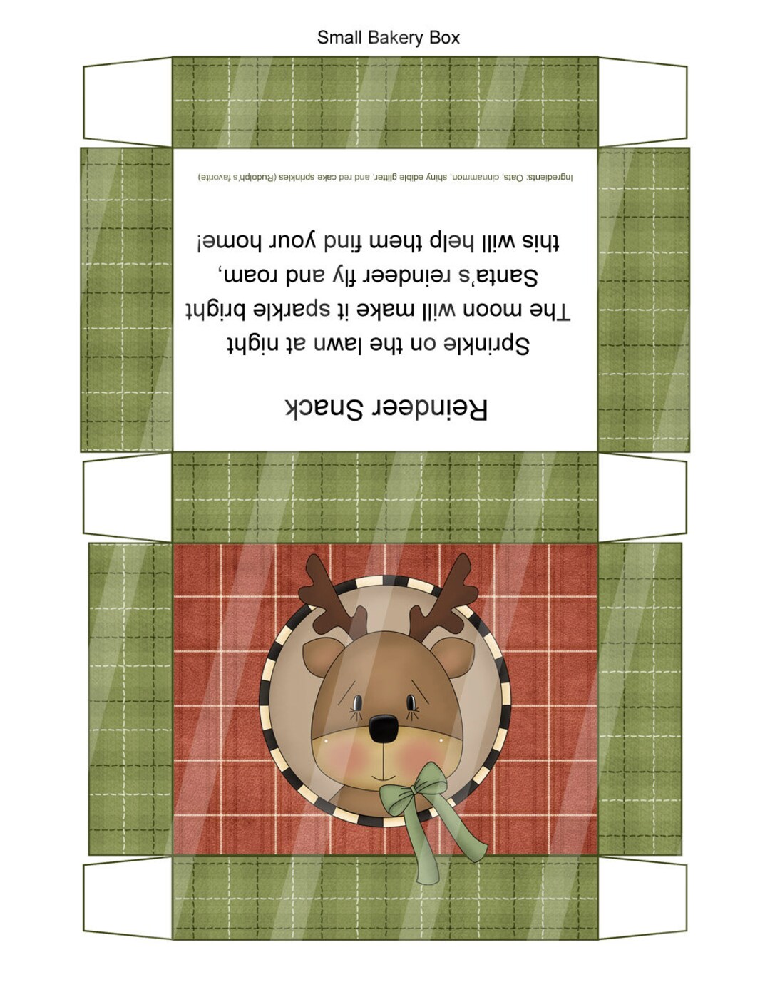 Digital Christmas Reindeer Food Box DIY - 001 - Etsy