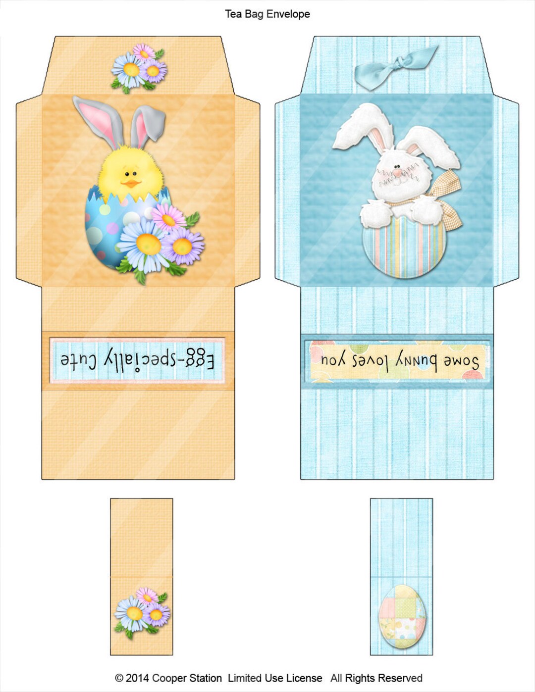 Digital Printable Easter Tea Bag Envelopes - Etsy