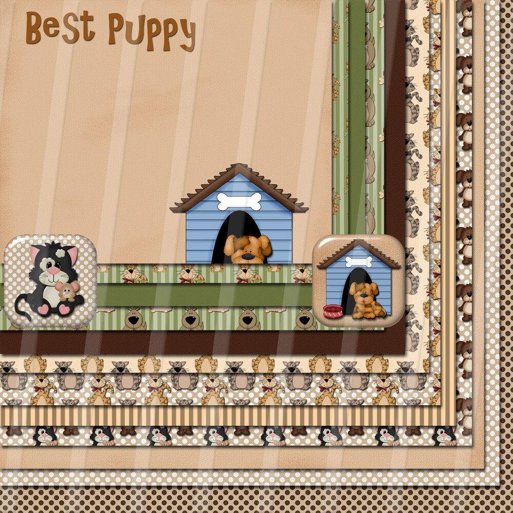 Cats and Dogs Digital Scrapbook Papers DP013 - Etsy