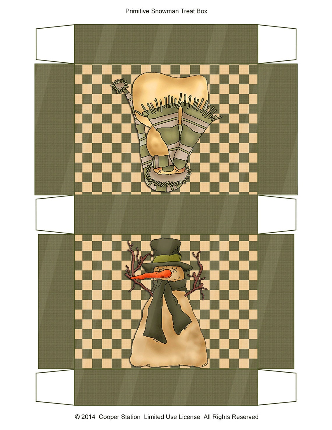 Digital Printable Holiday Treat Box - Etsy