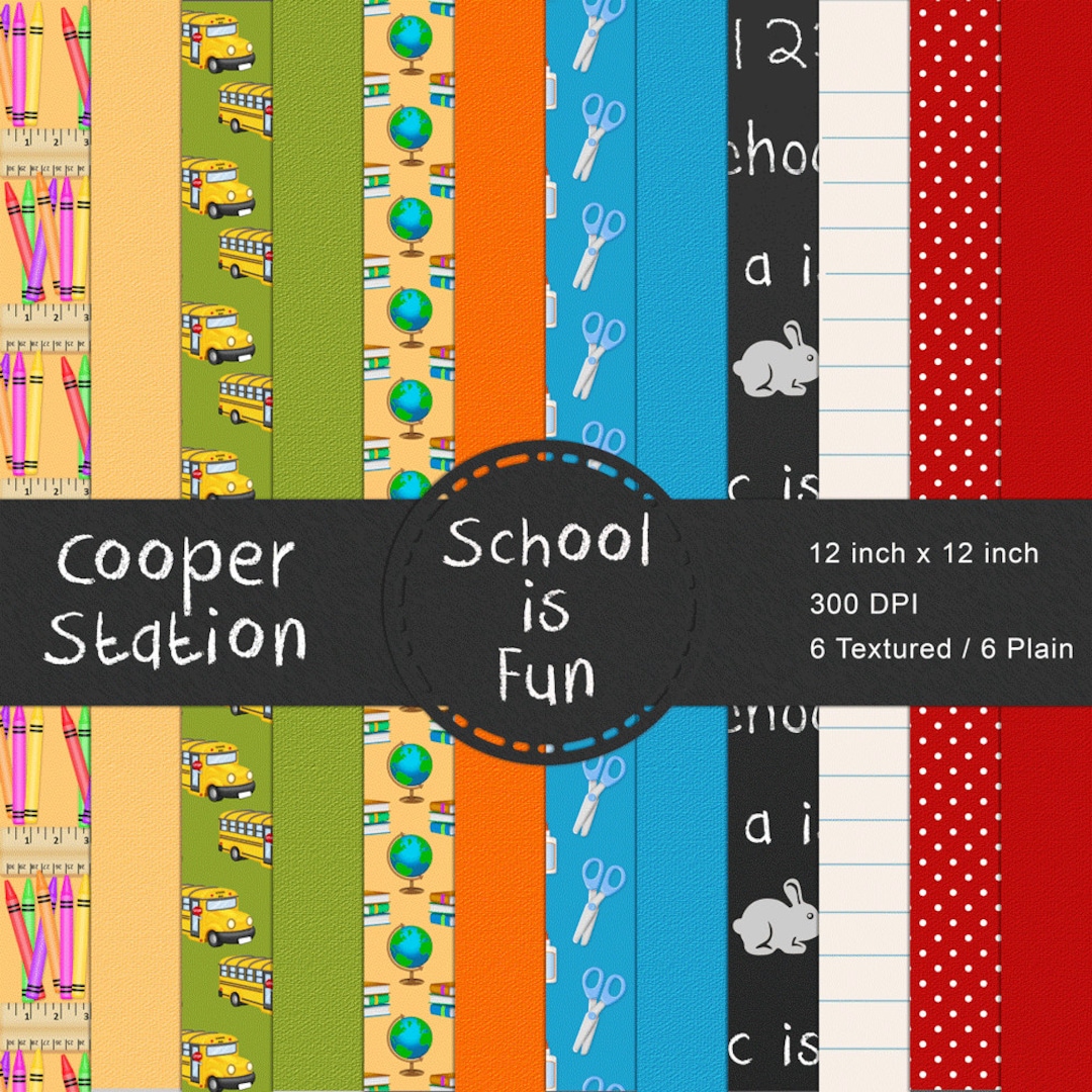 Digital Printable Paper Pack in Primary Colors - Textured Digital ...