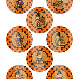 1.313 Digital Images of Little Halloween Witches on 4" X 6" Sheet ...