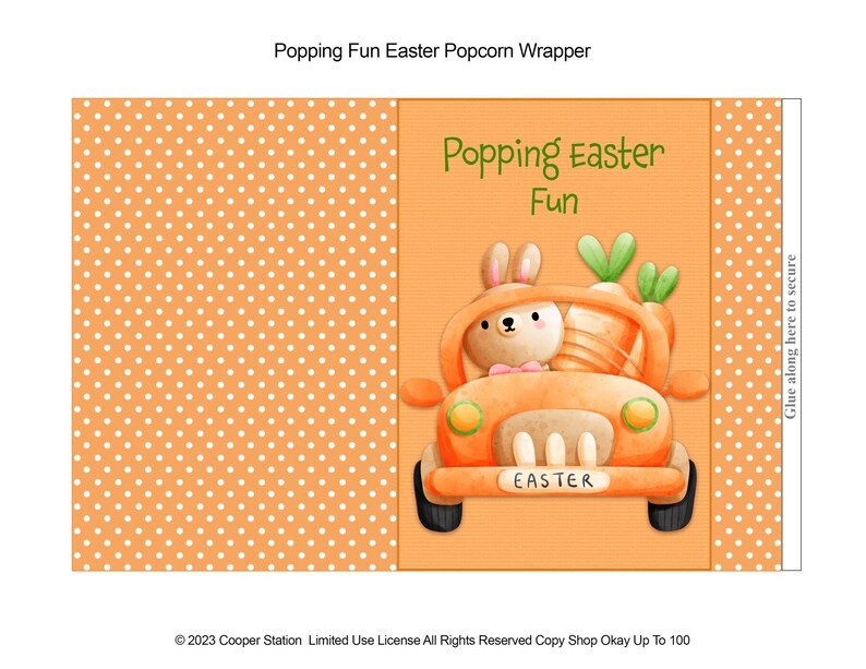 Digital Printable Easter Popcorn Wrapper - Instant Download - Party ...