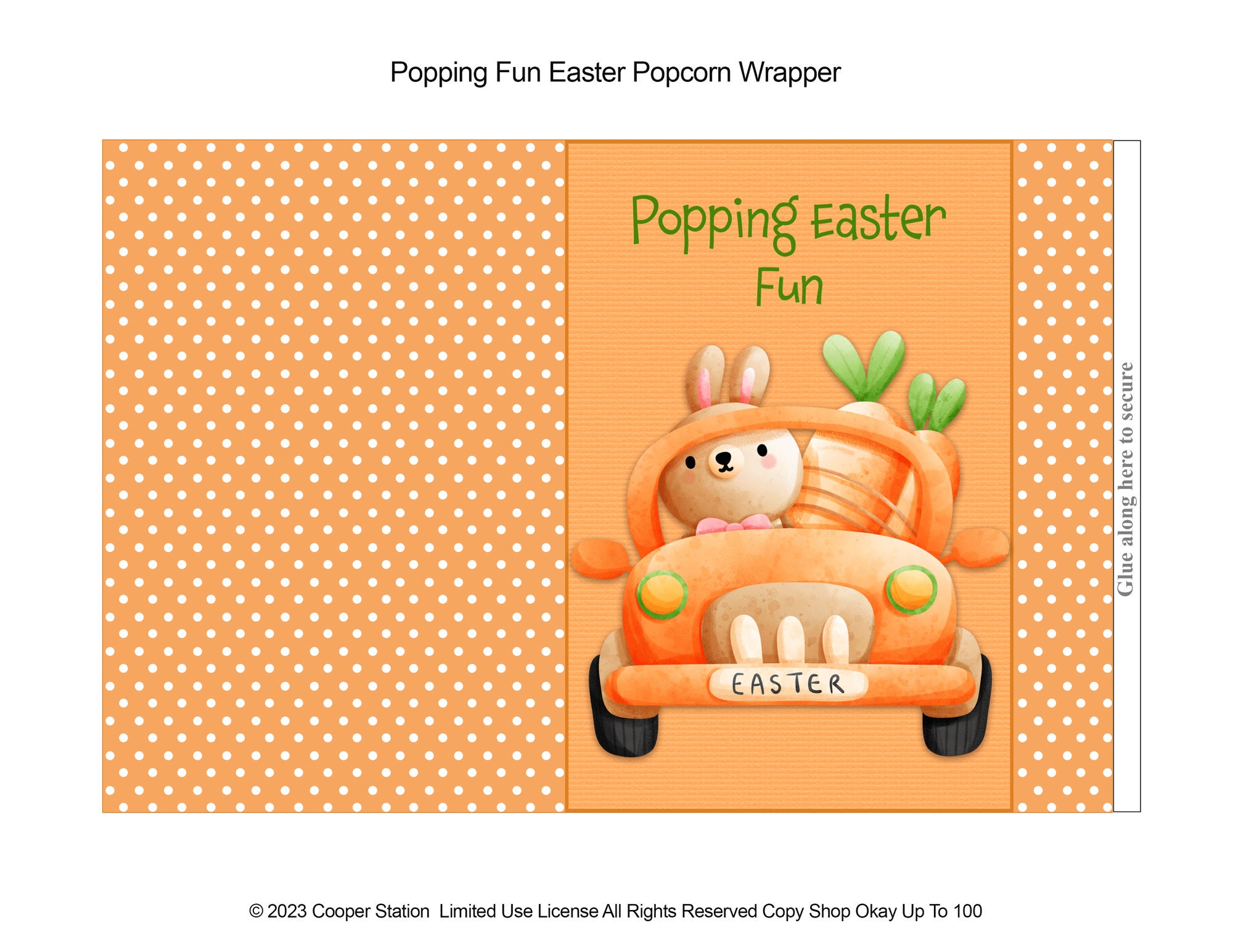 Digital Printable Easter Popcorn Wrapper - Instant Download - Party ...