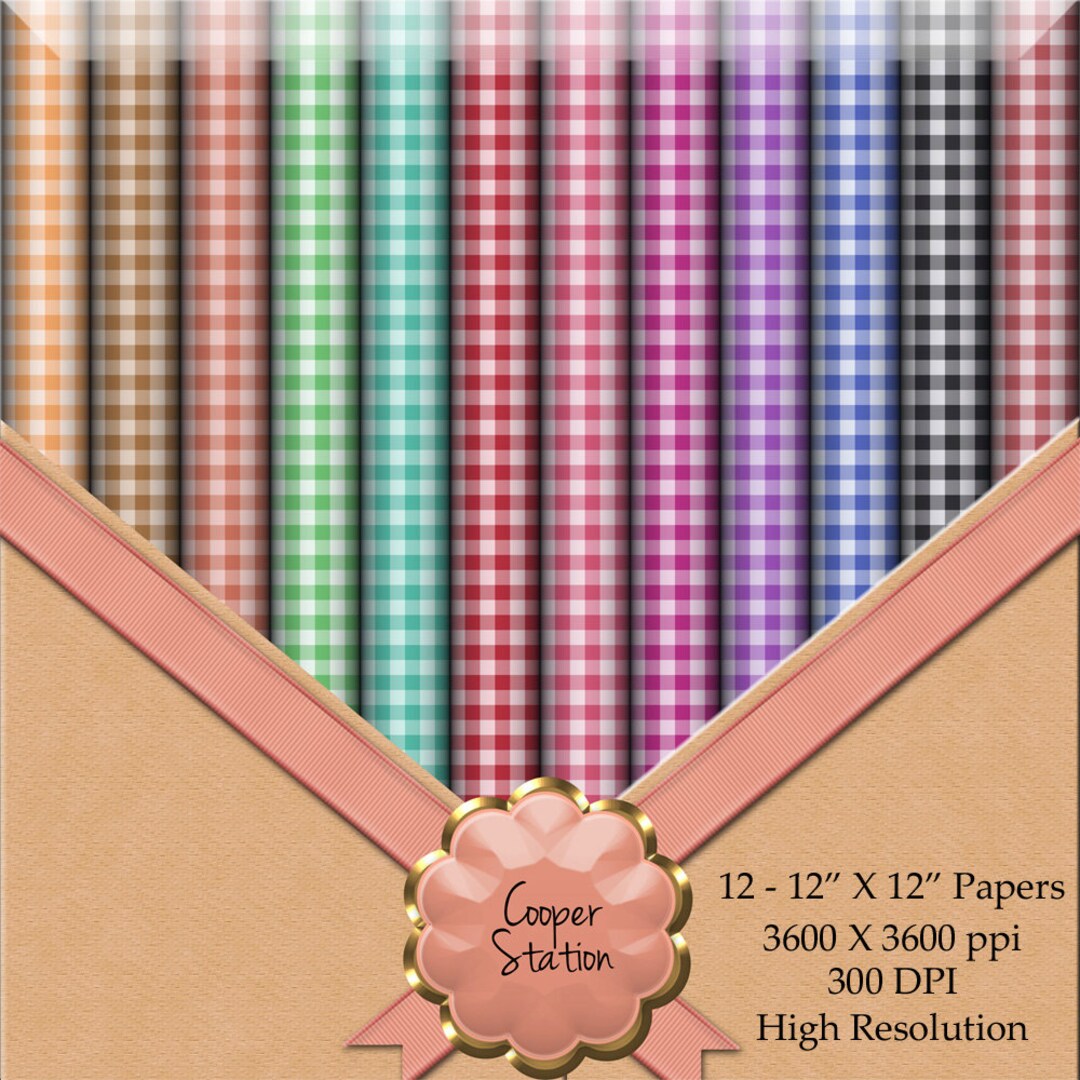 DIY Gingham Digital Paper Pack DP001 - Etsy