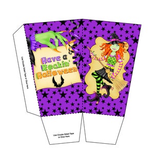 Printable Digital Halloween Popcorn Snack Box - Etsy