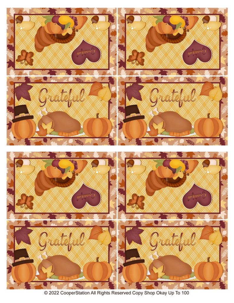 Digital Printable Thanksgiving Bag Topper Hershey Nugget - Etsy