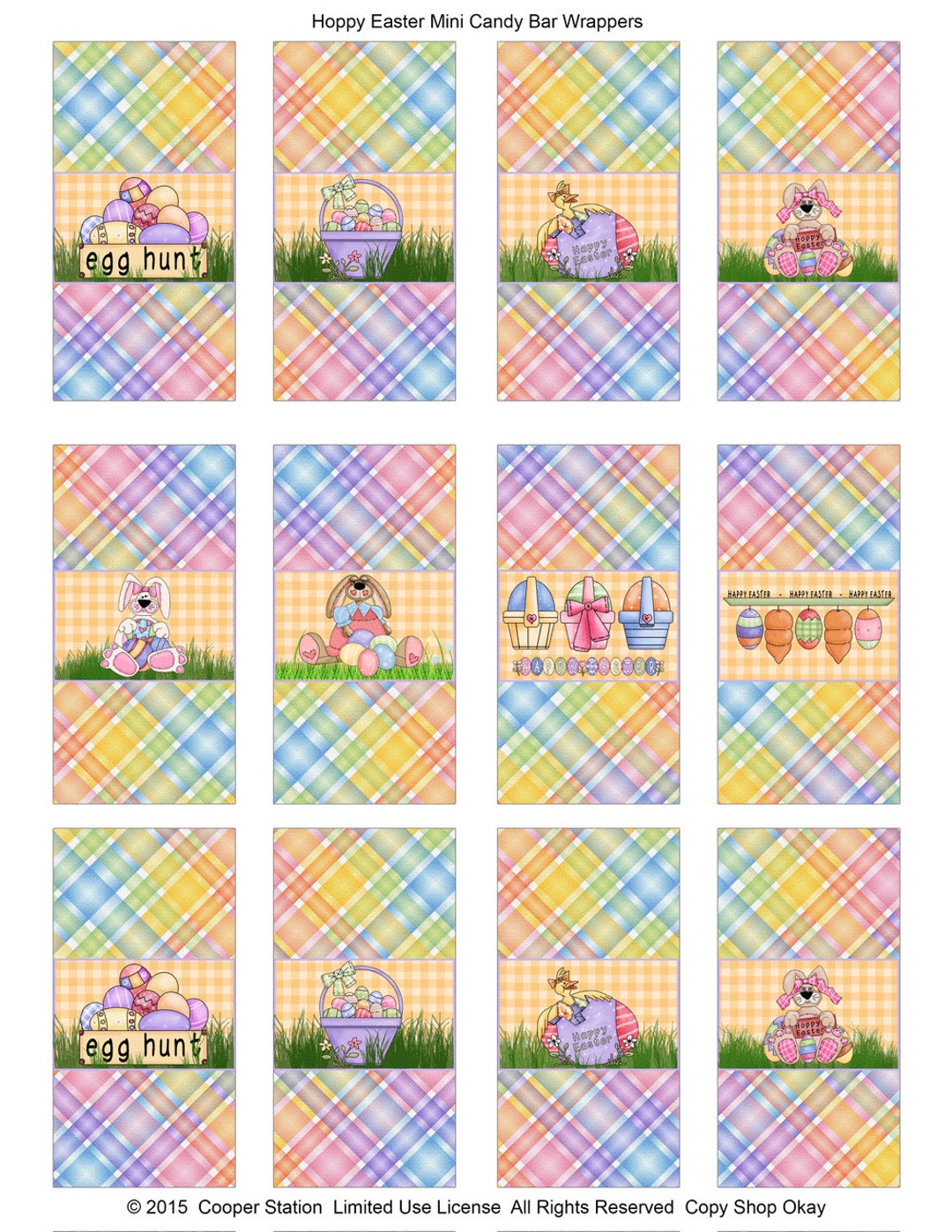 Printable Digital Mini Candy Bar Wrappers for Easter - Etsy