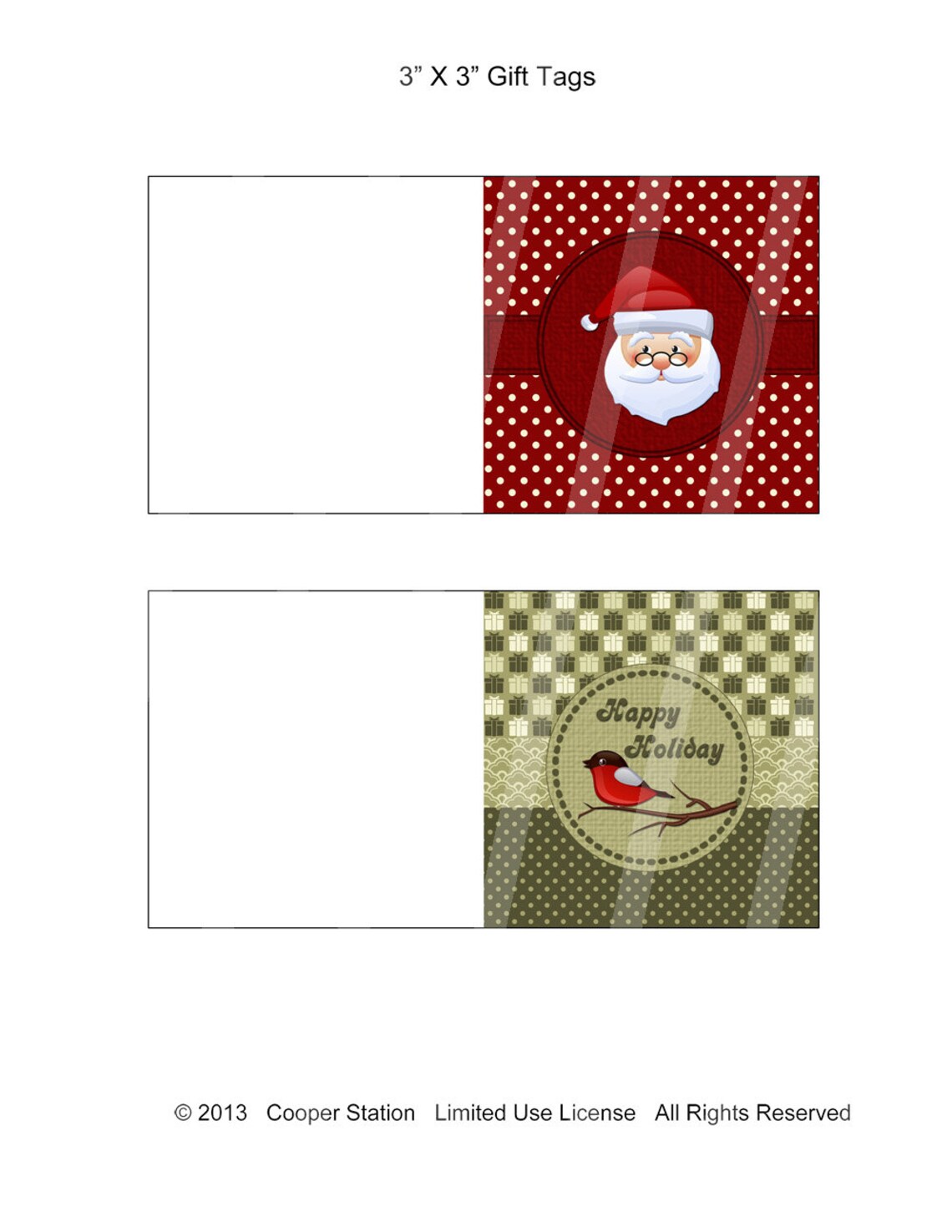 Digital Christmas Gift Tags With Envelopes - Etsy