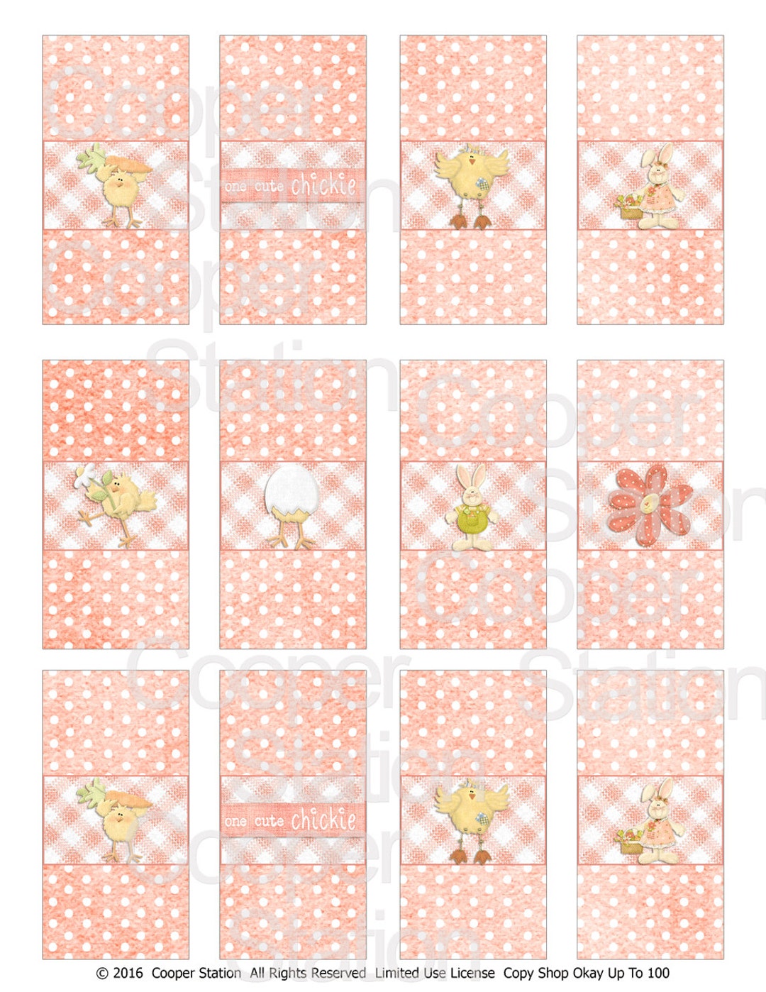 Printable Digital Chocolate Mini Candy Wrappers for Easter - 002 - Etsy