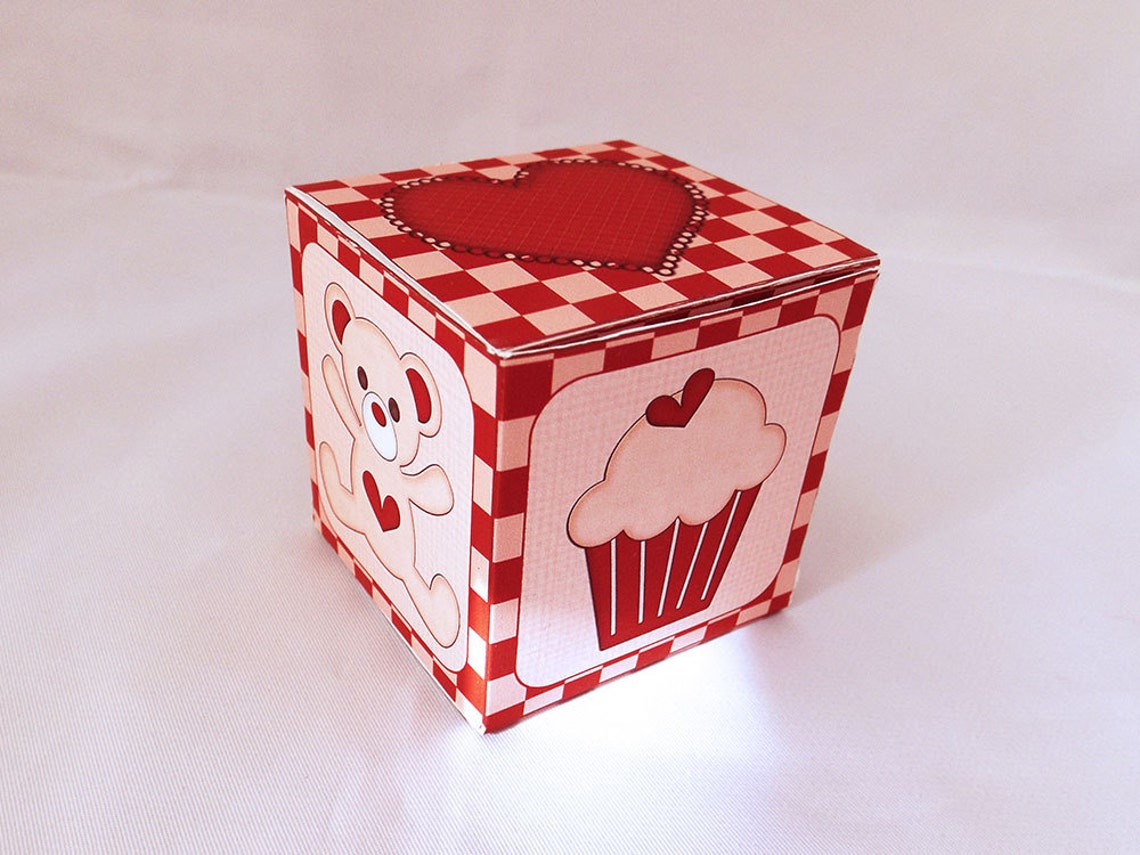 Digital Printable Valentine Mini Gift Box - Valentine - Treat Box - Etsy