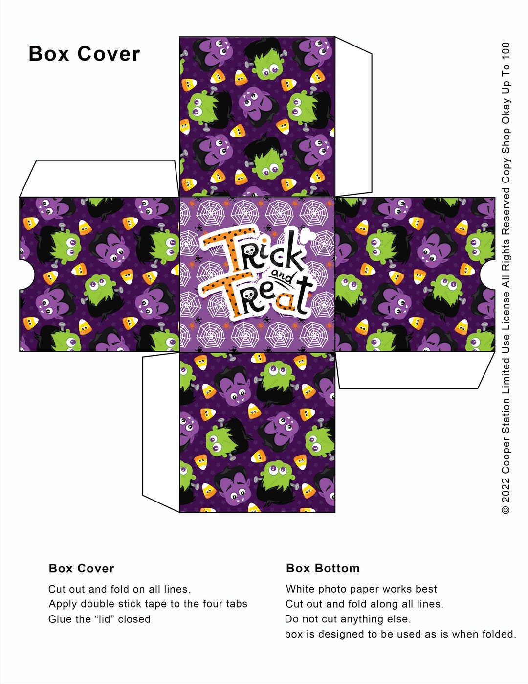 Printable Halloween Explosion Treat Box - Etsy