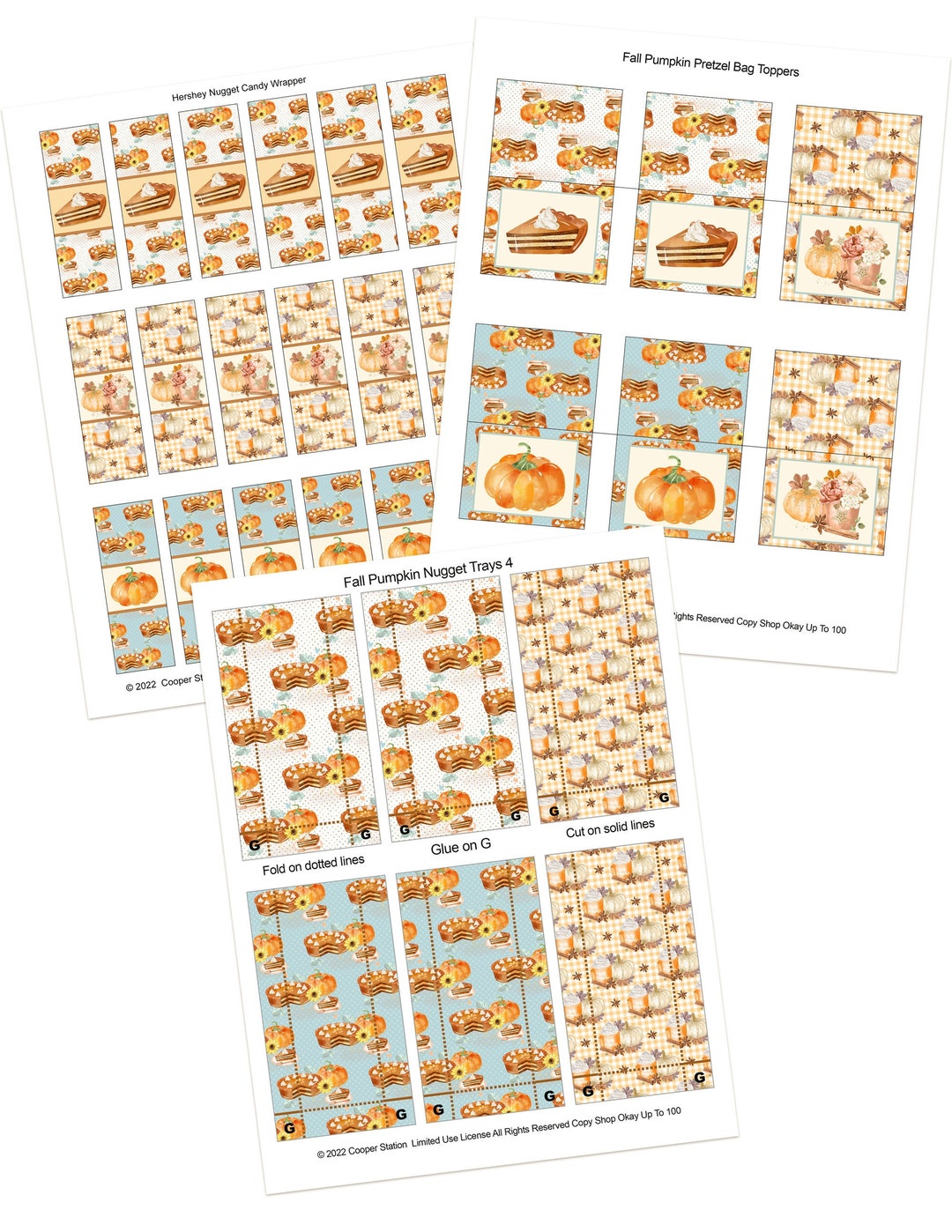 Digital Printable Thanksgiving and Fall - Hershey Nugget Wrappers ...