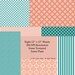 DIY Peach and Teal Digital Paper Pack DP014 - Etsy