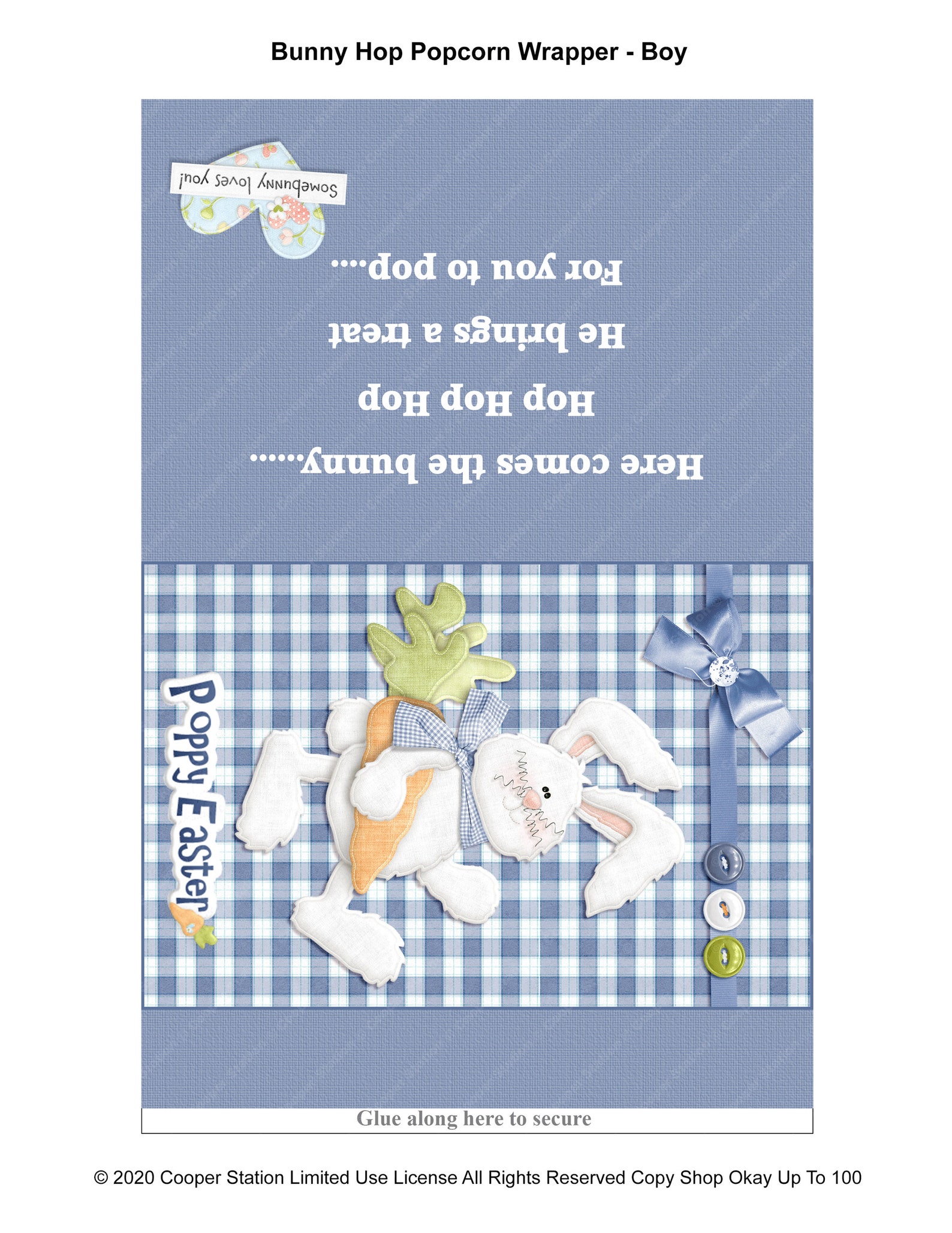 Digital Printable Easter Popcorn Wrapper Instant Download - Etsy