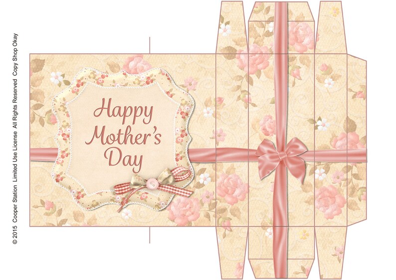 Printable Mother's Day Gift Box Card - Digital - Etsy