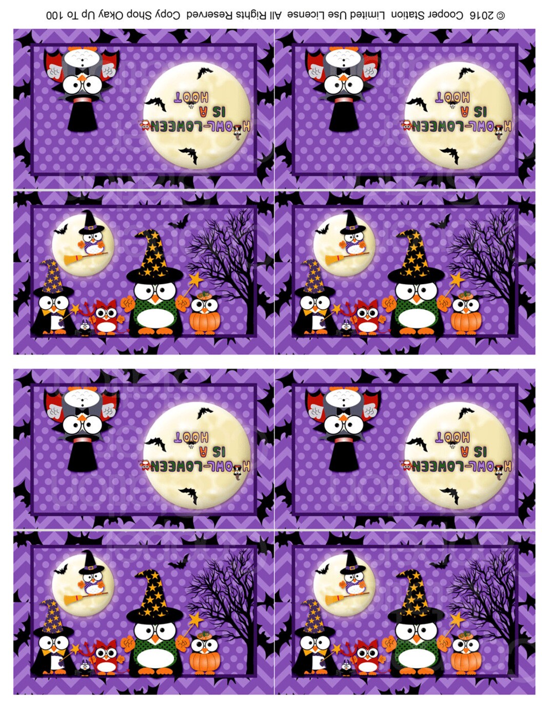 Digital Printable Halloween Bag Topper - Digital Bag Topper - Treat Bag ...