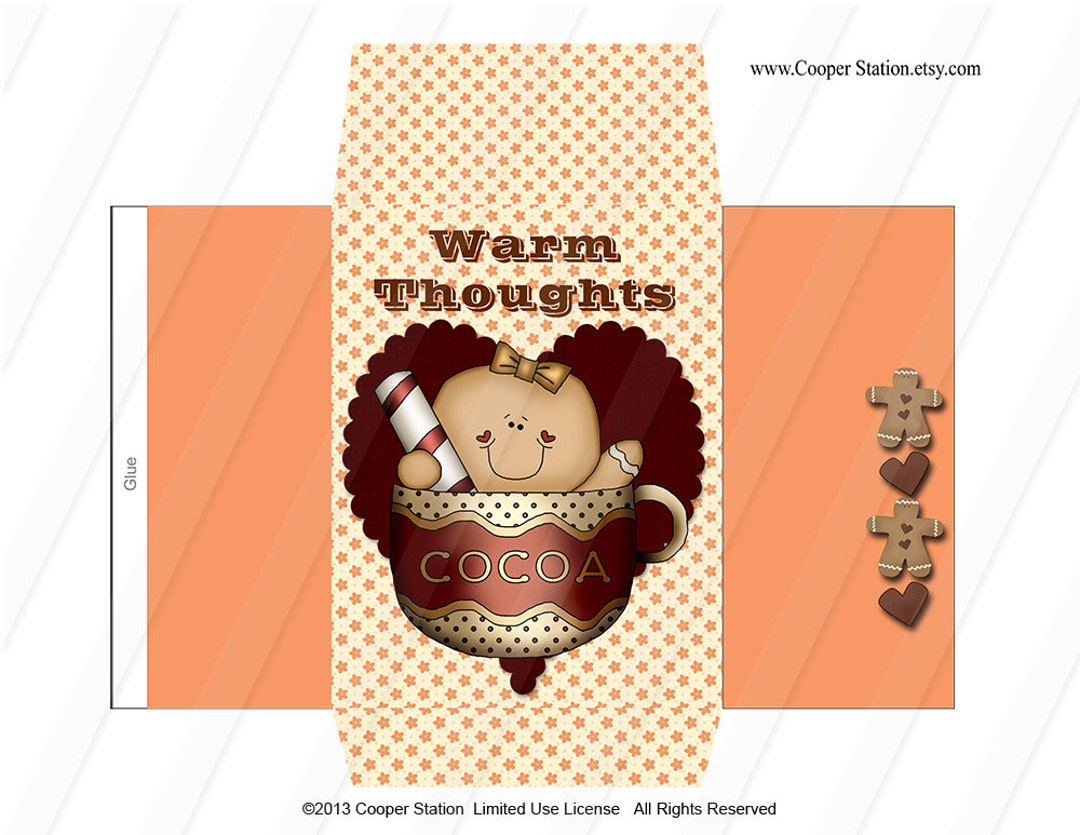 Digital Hot Chocolate Wrappers - Etsy