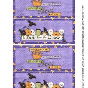 Digital Halloween Bag Topper - Ghost Candy Bag Topper - Treat Bag ...