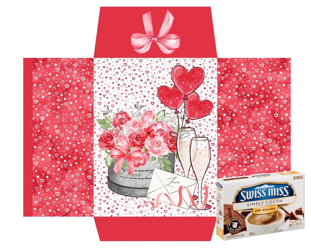 Be Mine Digital Valentine Hot Chocolate Wrapper Valentine Cocoa Wrapper ...