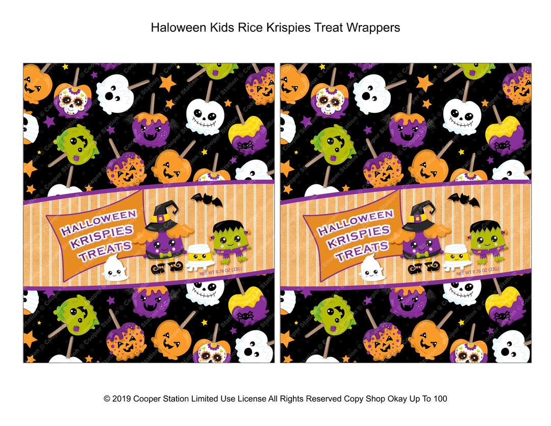 Rice Krispies Treats Wrappers - Instant Download - Treat Wrapper ...