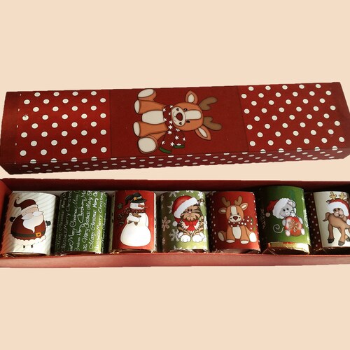 Digital Christmas Slider Gift Box Set for Nugget Candies - Etsy