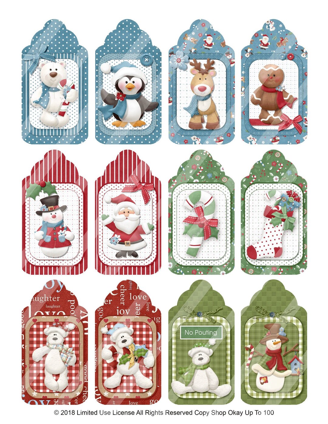 Assorted Digital Christmas Gift Tags 2018 - Holiday Gift Tags - Free ...