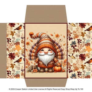 Set of Two Fall Gnome Cocoa Envelopes- Thanksgiving - Potpourri ...