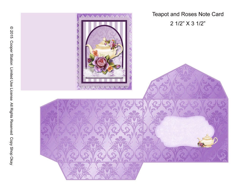 Printable Digital Note Card With Envelope | Etsy