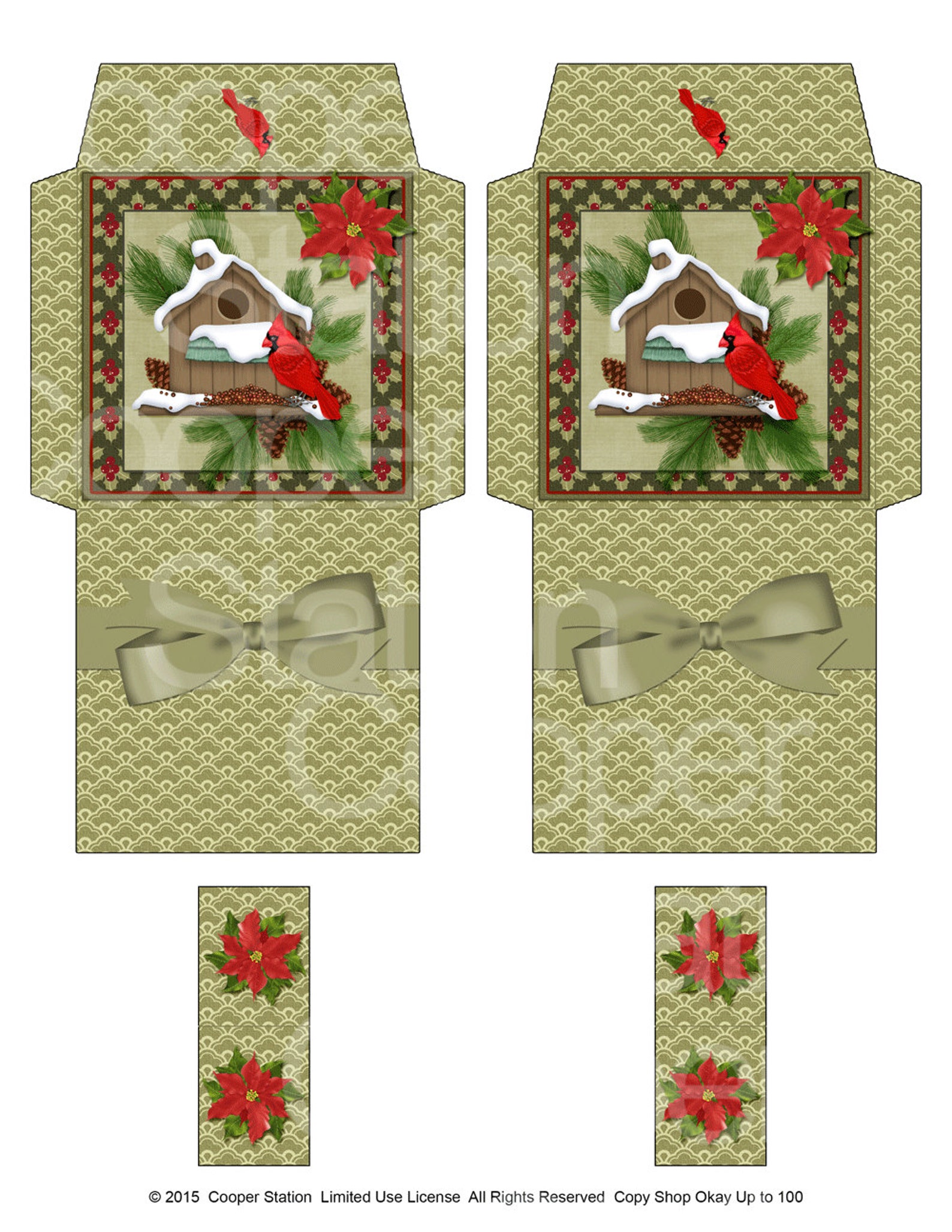 Printable Christmas Tea Wrapper Holiday Tea Envelope - Etsy