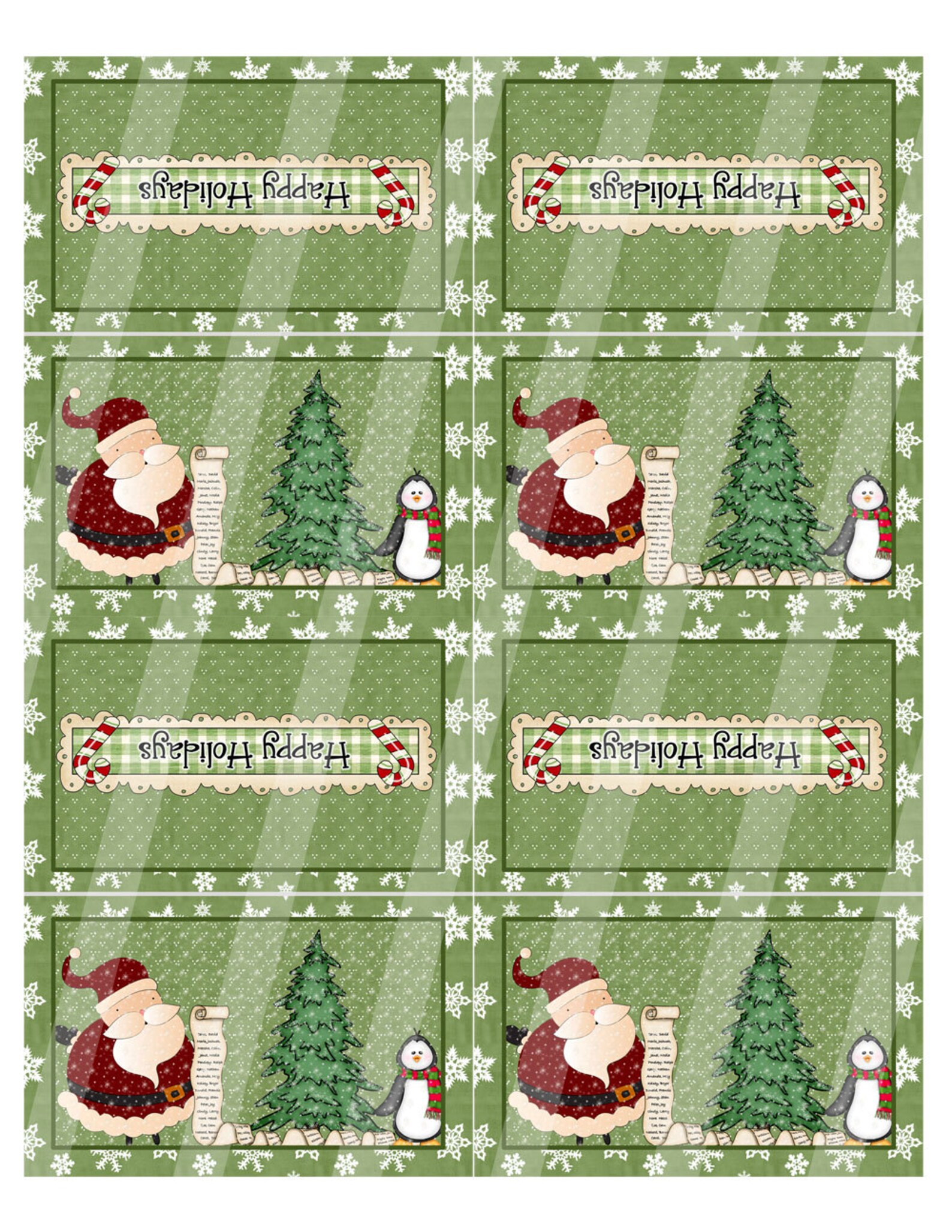 Digital Printable Bag Topper Happy Holiday Theme - Etsy