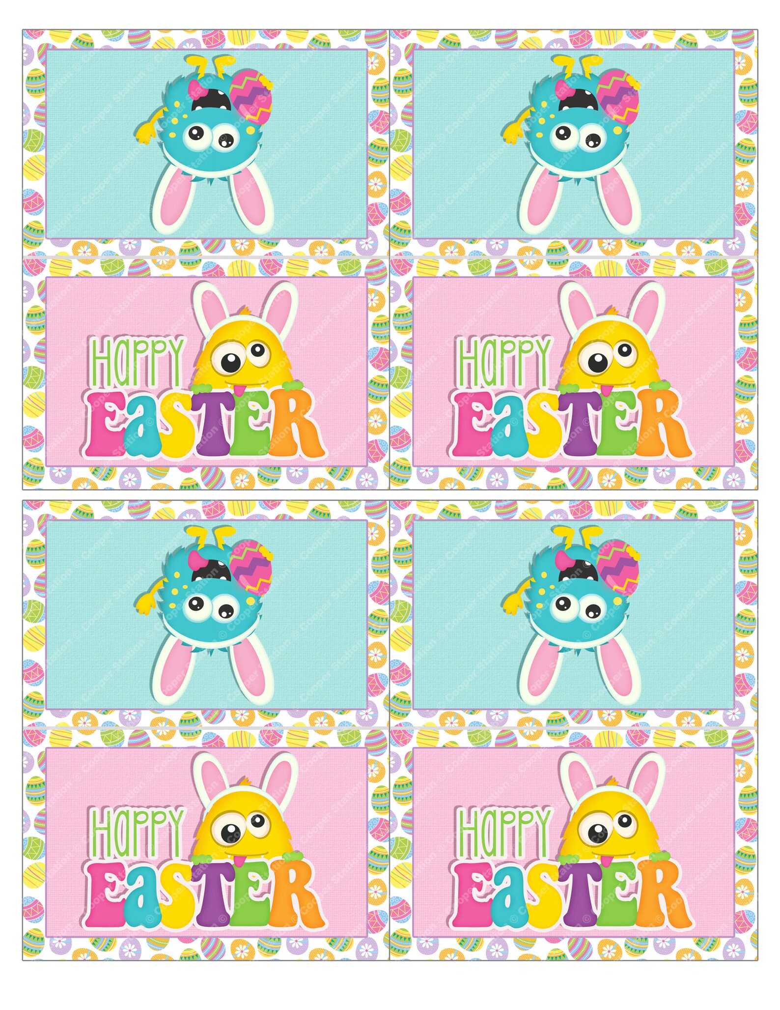 Easter Monsters Hershey Nugget Wrapper Set Small Easter | Etsy