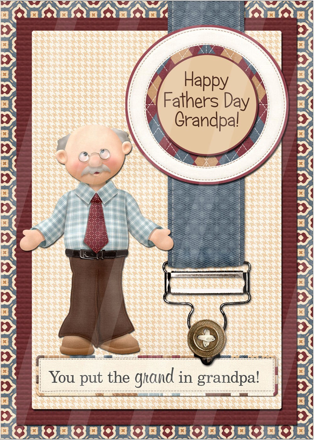Digital Printable Fathers Day Greeting Card for Grandpa - Etsy