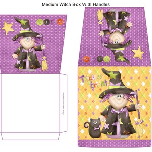 Digital Printable Medium Halloween Gift Box - Party Favor - Halloween ...