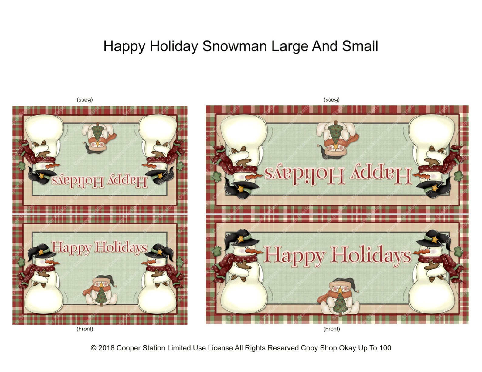 Digital Printable Bag Topper Happy Holiday Snowman Treat Bag Toppers ...