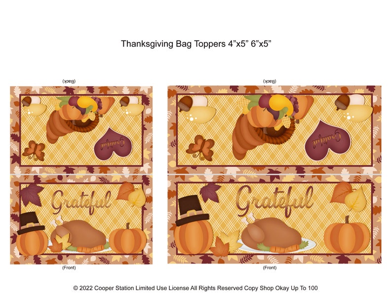 Digital Printable Thanksgiving Bag Topper - Hershey Nugget Wrapper and ...