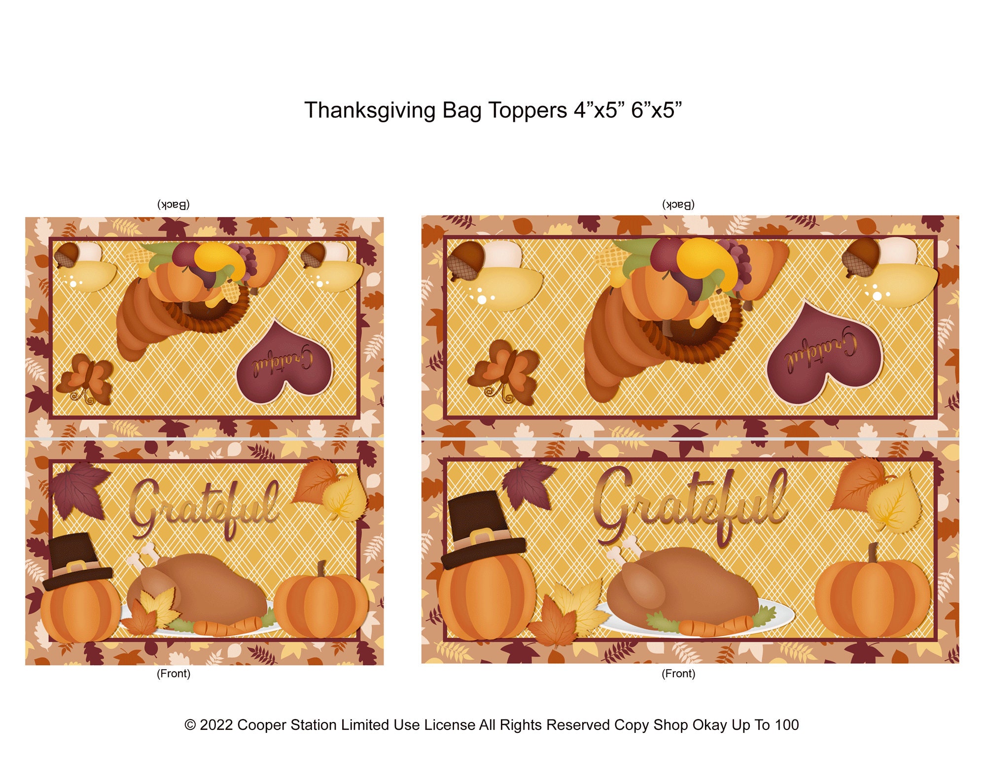 Digital Printable Thanksgiving Bag Topper - Hershey Nugget Wrapper and ...