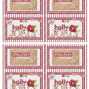 Digital Printable Christmas Bag Topper-treat Bag Toppers-christmas ...