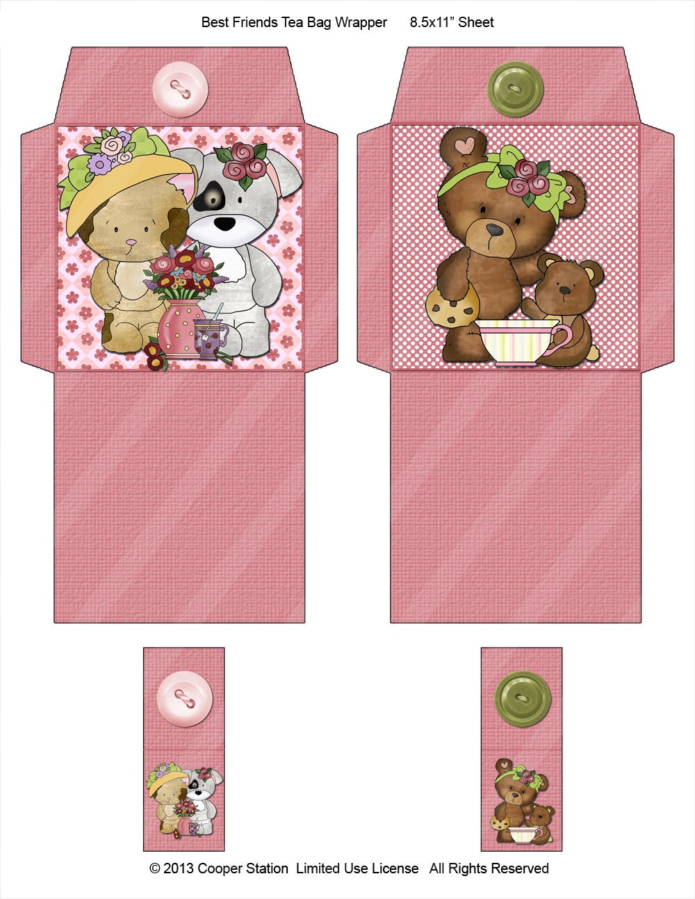 Digital Printable Tea Bag Wrapper - Etsy