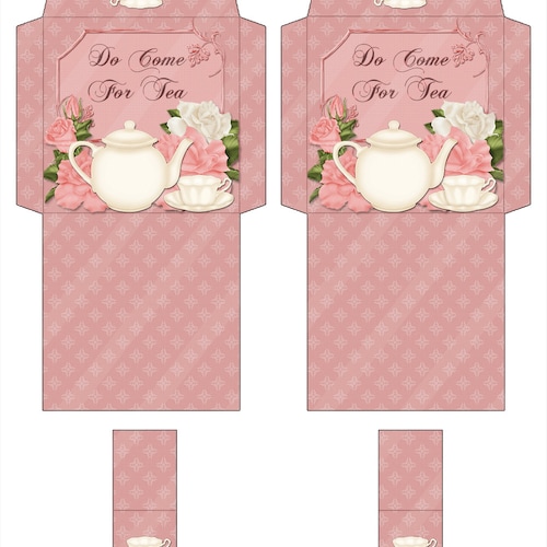 Printable Tea Bag Envelope Tea Bag Wrapper Tea Bag Lover - Etsy
