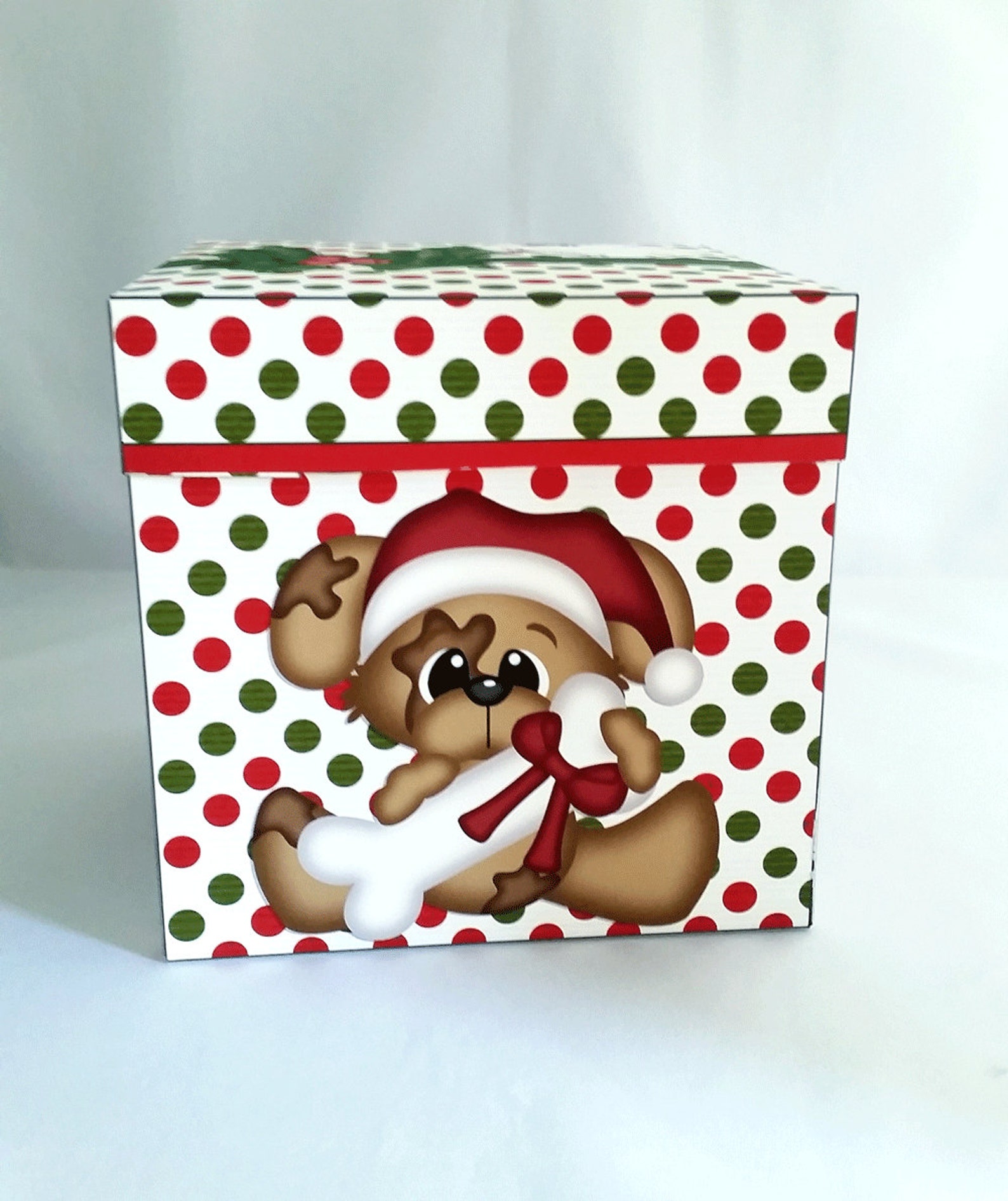 Digital Printable Doggy Christmas Gift Box dog Puppy - Etsy