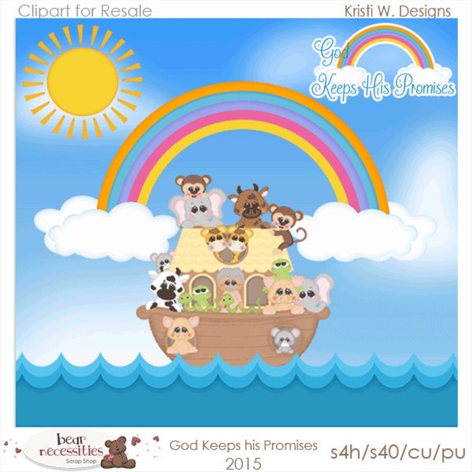 Clipart Noah's Ark Digital Clipart Bible Clipart Kristi W Designs - Etsy