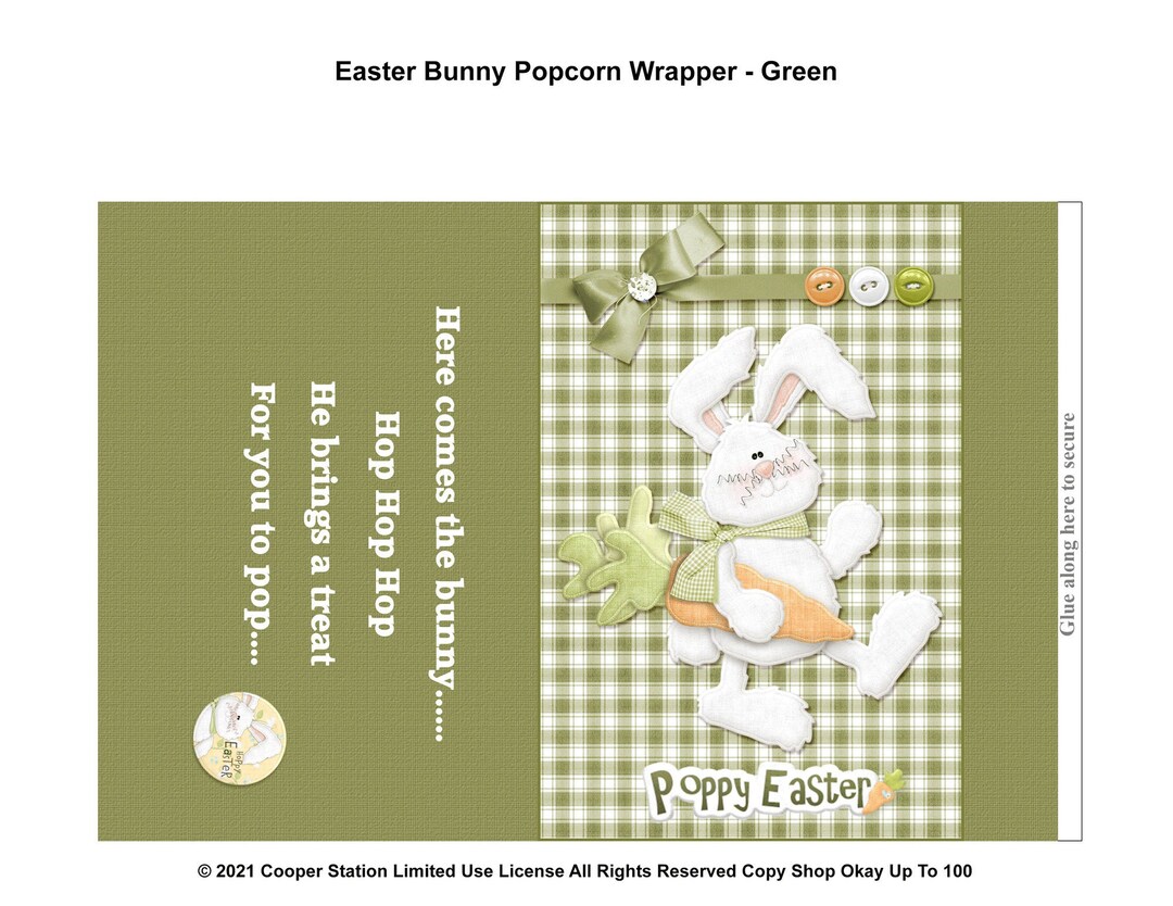 Digital Printable Easter Popcorn Wrapper - Instant Download - Party ...