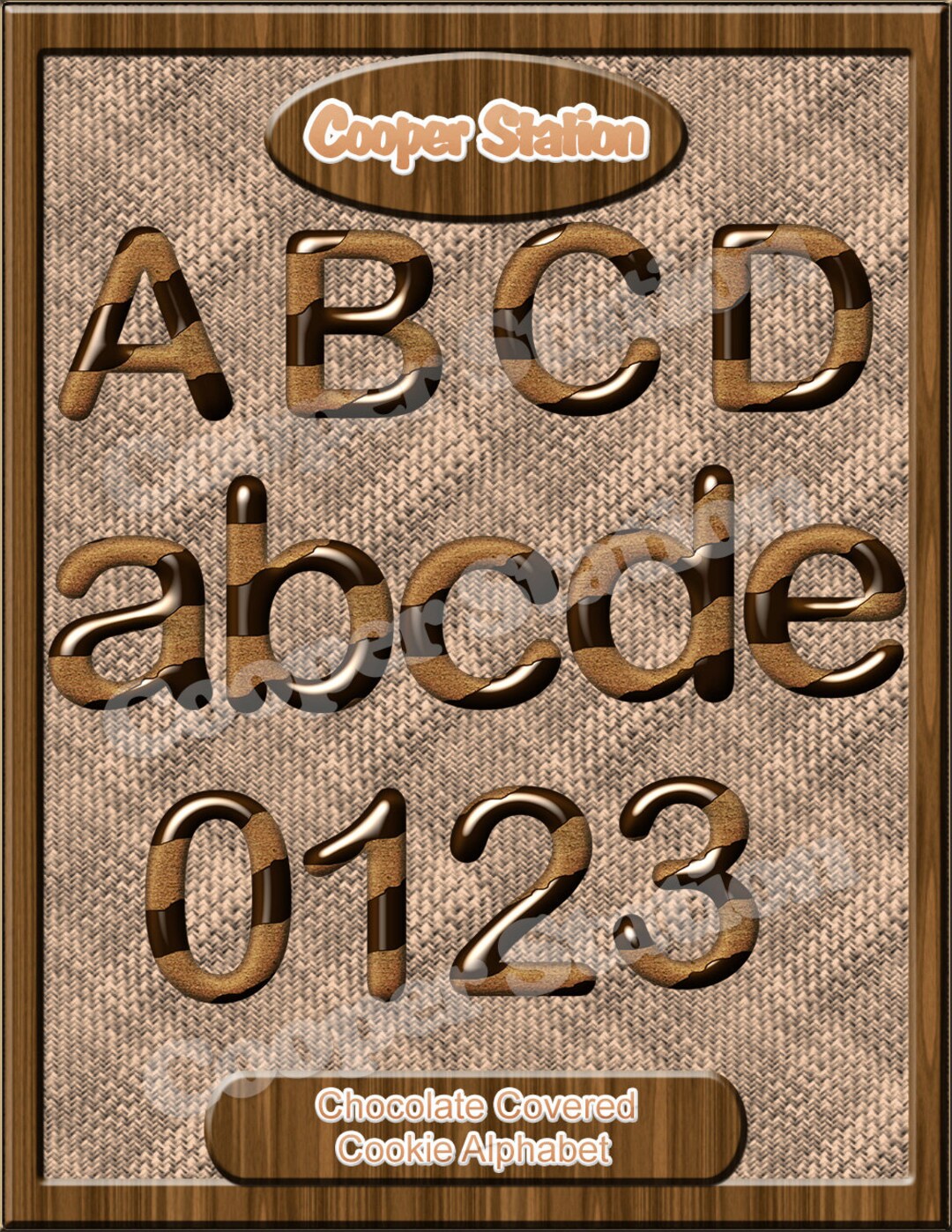 Digital Printable Chocolate Frosted Cookie Alphabet - Etsy