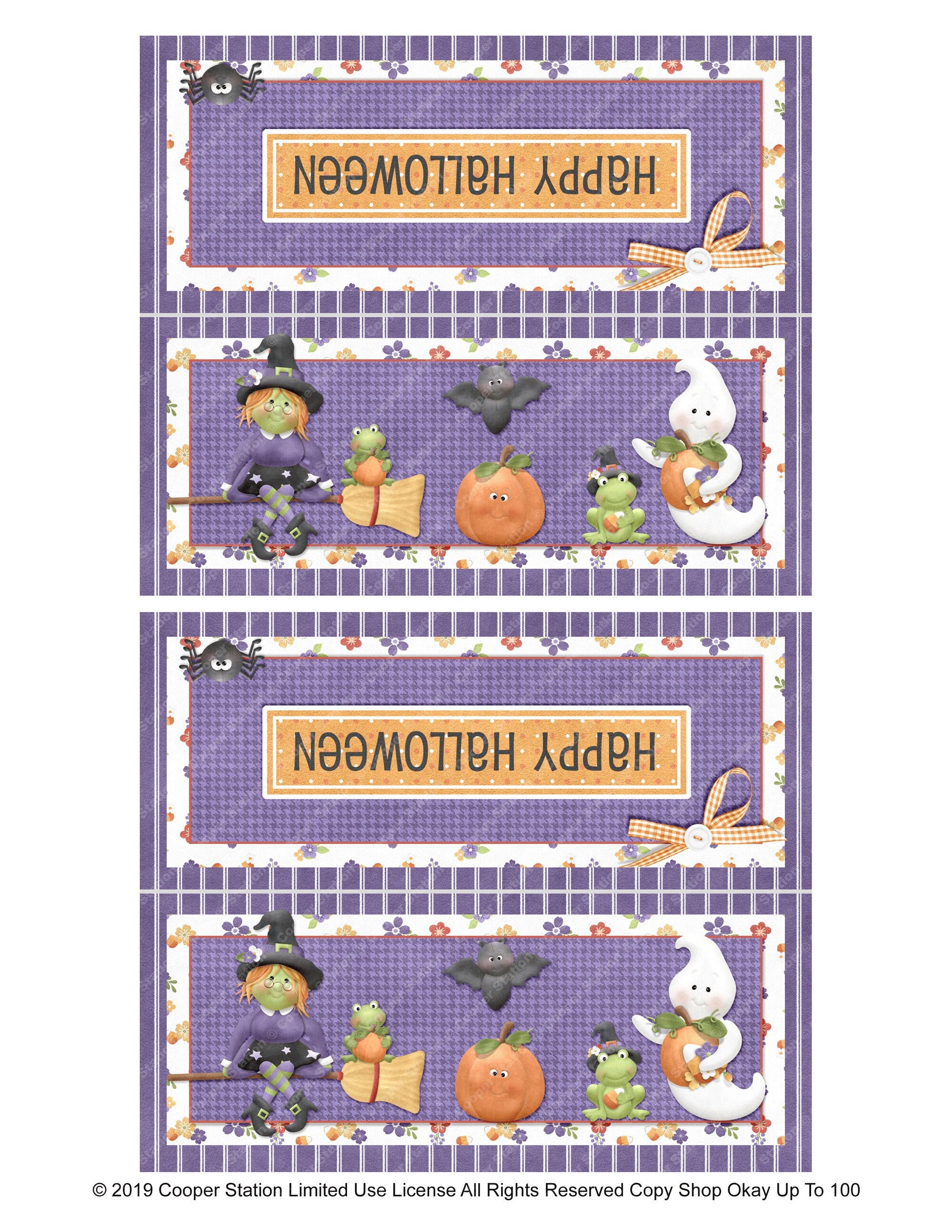 Digital Halloween Bag Topper - Witch Bag Topper - Halloween Treat Bag ...