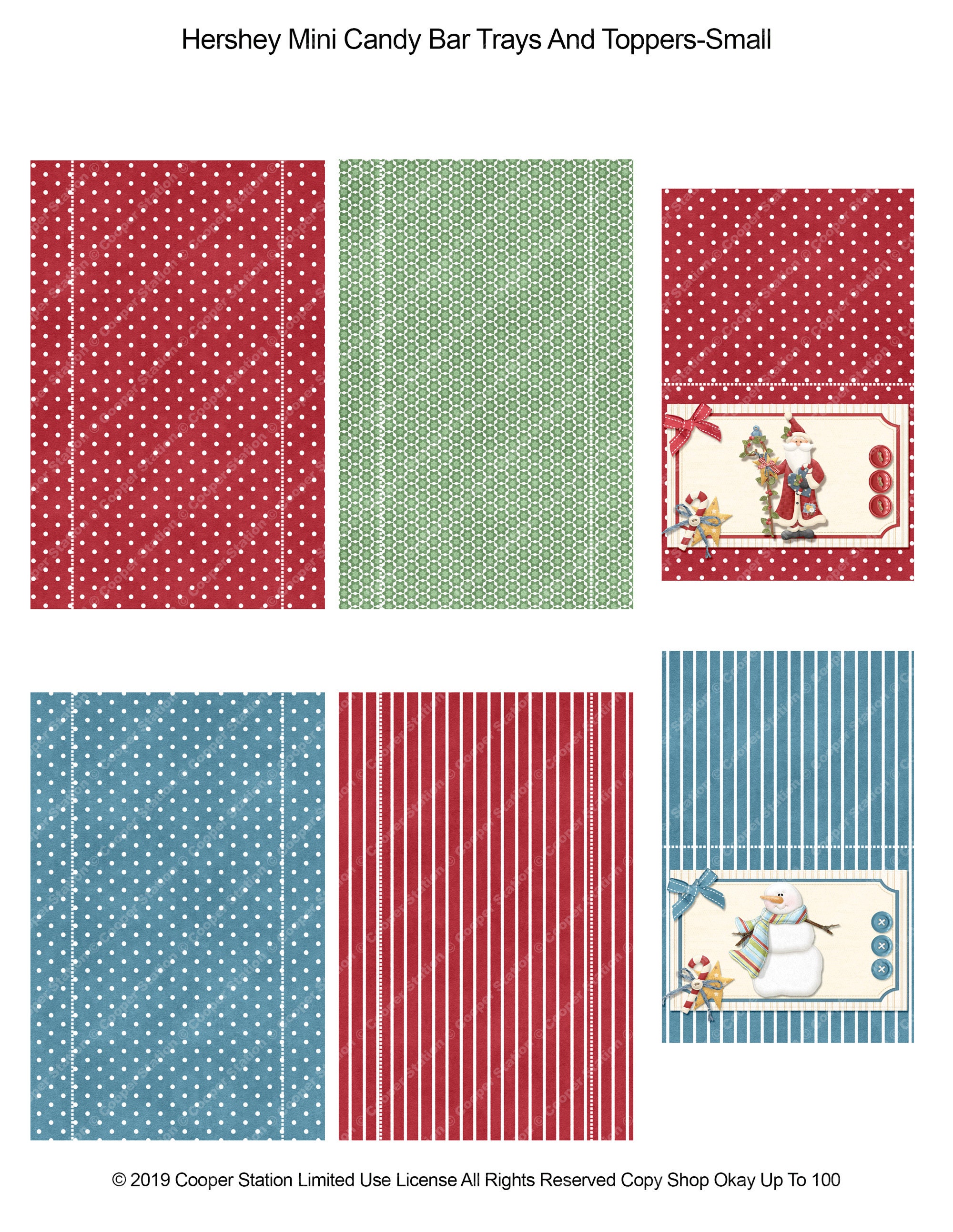 Digital Christmas Hershey Miniature Candy Bar Wrappers With - Etsy