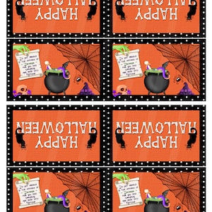 Digital Printable Halloween Bag Toppers Large and Small - Etsy