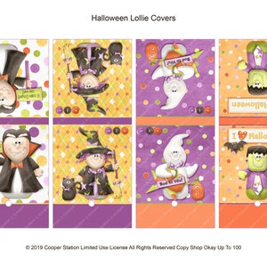 Halloween Printable Digital Lollipop Wrappers - Witch - Ghost - - Etsy