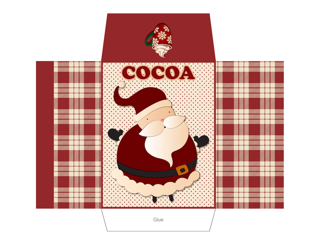 Digital Printable Santa Cocoa Envelope or Potpourri or Sachet Envelope ...